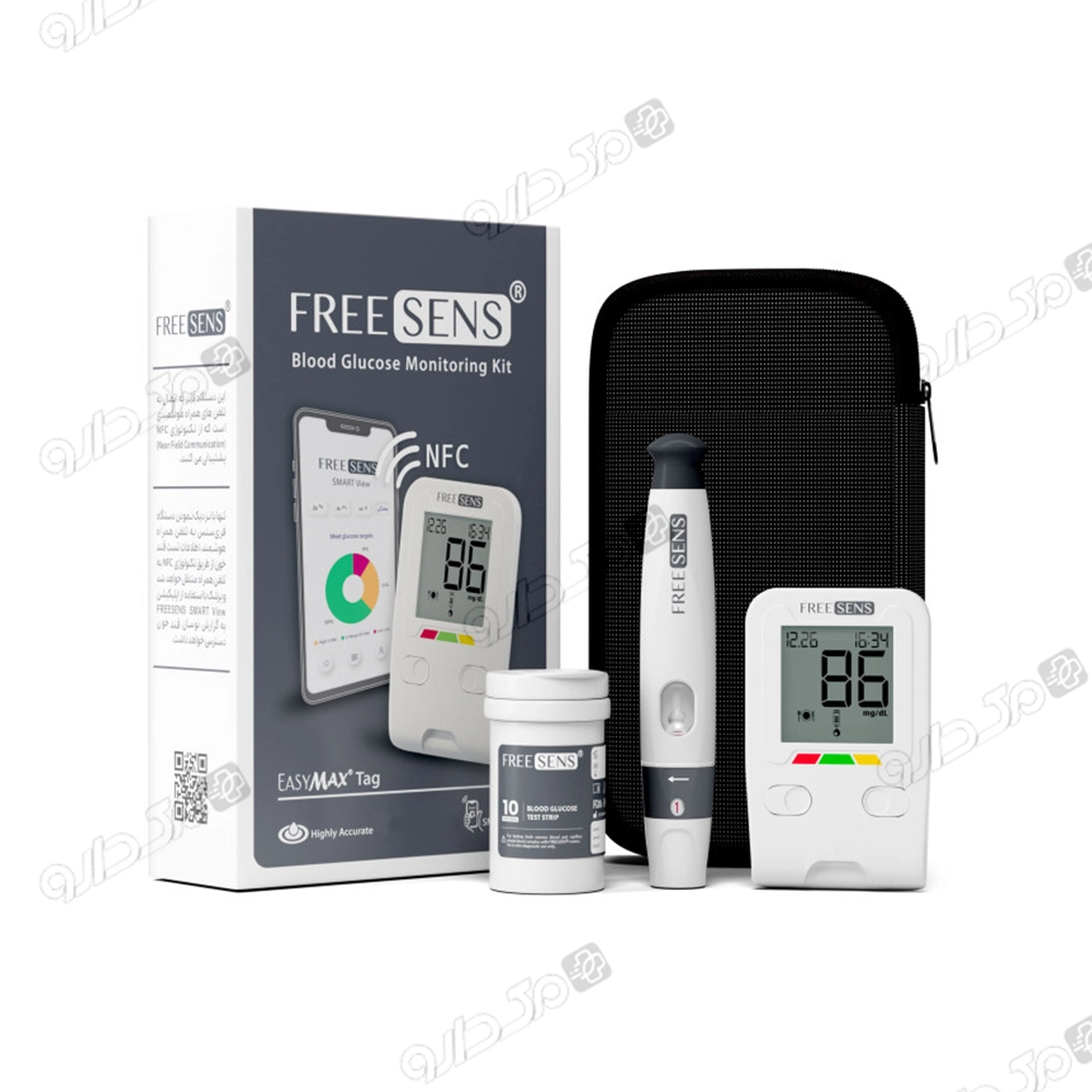 خرید و قیمت دستگاه تست قند خون فری سنس مدل EM-TAG